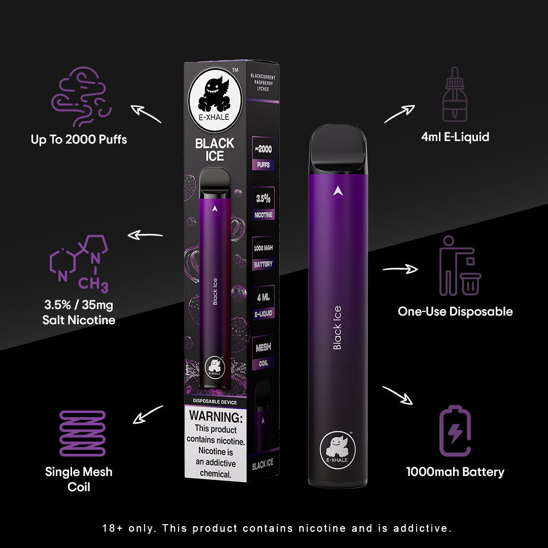 E-XHALE BLACK ICE: 2000 PUFFS